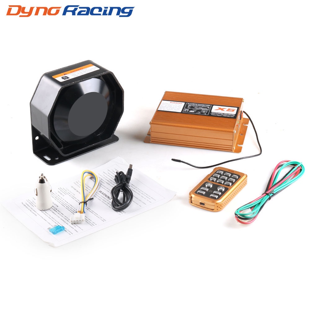 200W 12V 8 Sound Loud Car Warning Alarm Police Siren Horn Speaker with ...