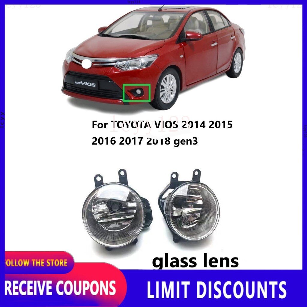 HYS （glass lens ） fog lamp fog light front bumper lamp light for TOYOTA ...