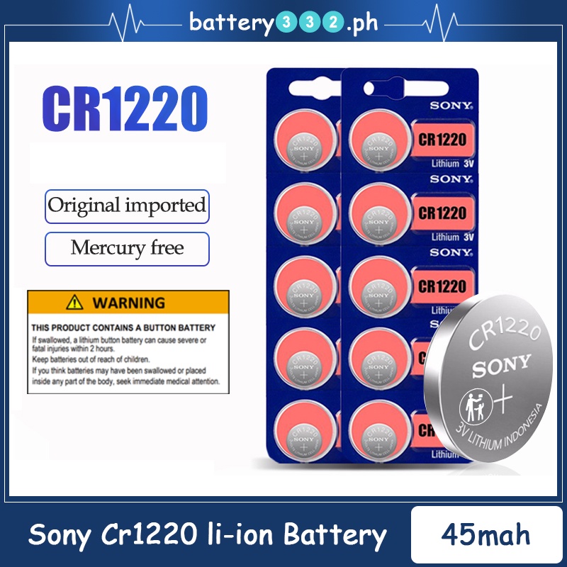 10-50PCS Sony CR1220 CR 1220 ECR1220 GPCR1220 BR1220 LM1220 DL1220 3V ...