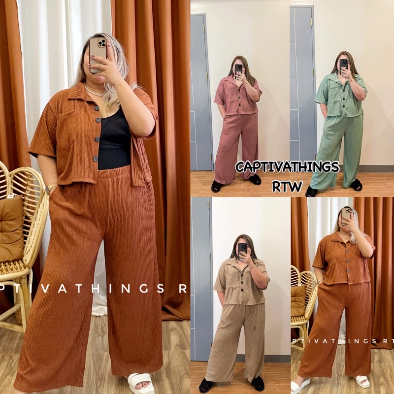 PLUS SIZE XL-4XL Amanda Button Comfy Coords ONHAND | Shopee Philippines