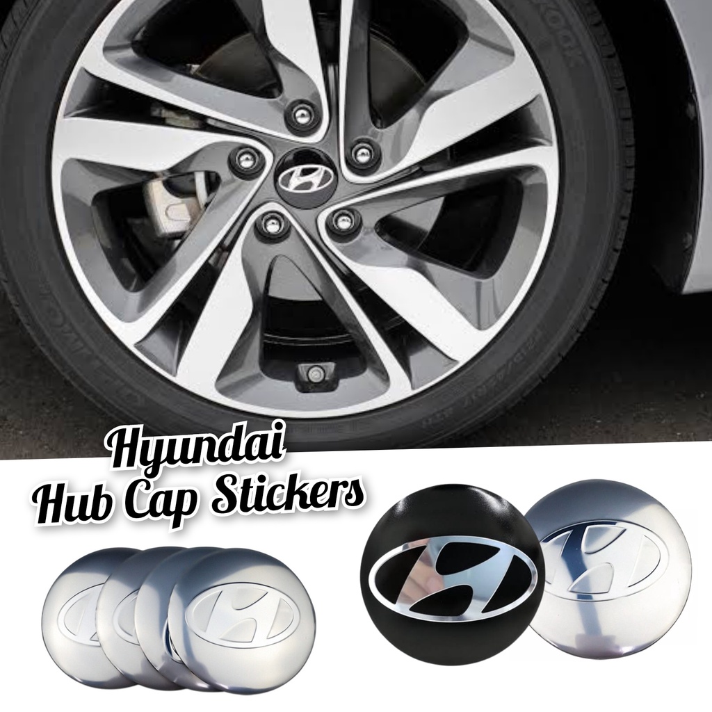 LD 2”/2.5” HYUNDAI Logo Car Wheel Center Hub Cap Sticker Emblem ...