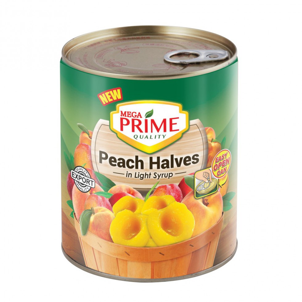 Mega Prime Peach Halves In Light Syrup 850g | Shopee Philippines