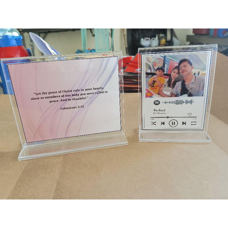 Customized Clear Acrylic Photo Card Frame | Transparent Table Stand ...
