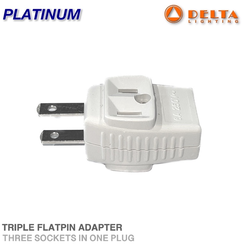 Delta Triple Flatpin Adapter | Three Sockets in One Plug | | Shopee ...