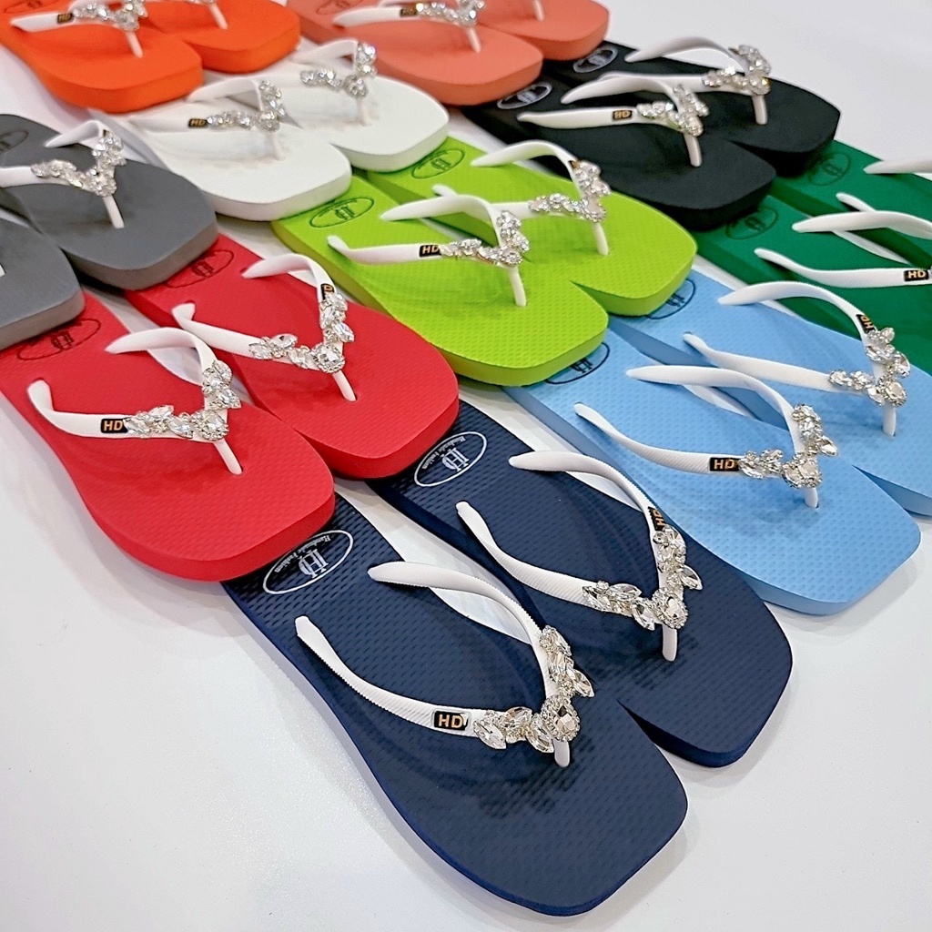 2cm High Quality Women's Flip-flops with Stones - Hot Trend Women's ...