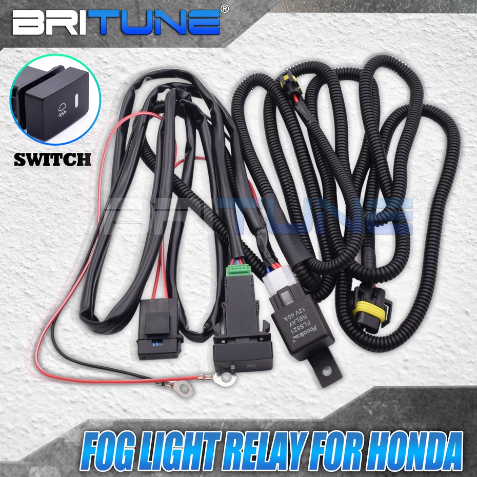 Fog Lights Wiring Kit Support H11 HID&LED For Honda Civic/City/Jazz/CRV ...