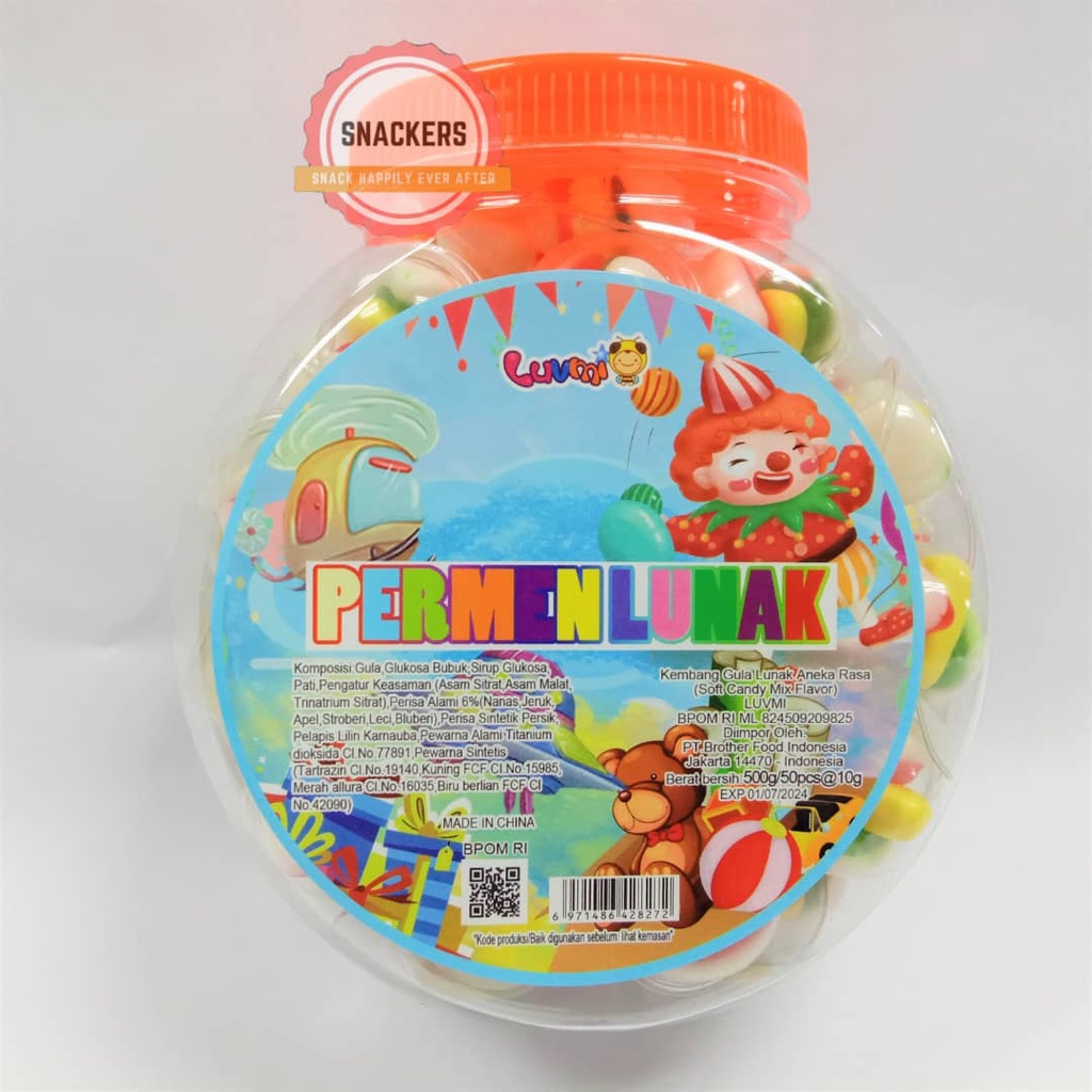 Hepin 15Pcs / 50Pcs Gummy Sandwich Gummy Fruit Flavor 三明治软糖 ( 8g Each ...