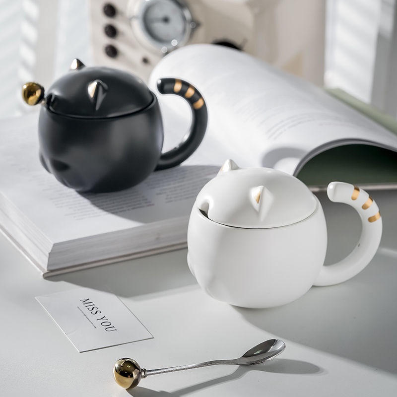 [Fashion Flash] Spot Creative Cat Ceramic Cup Design Sense Niche Mug ...