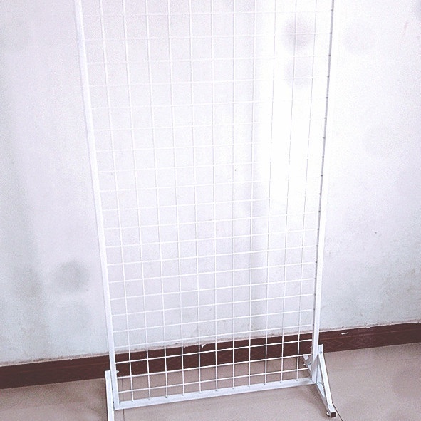 Customized Vertical Mesh Plate Floor Display Rack Mobile Double-Sided ...