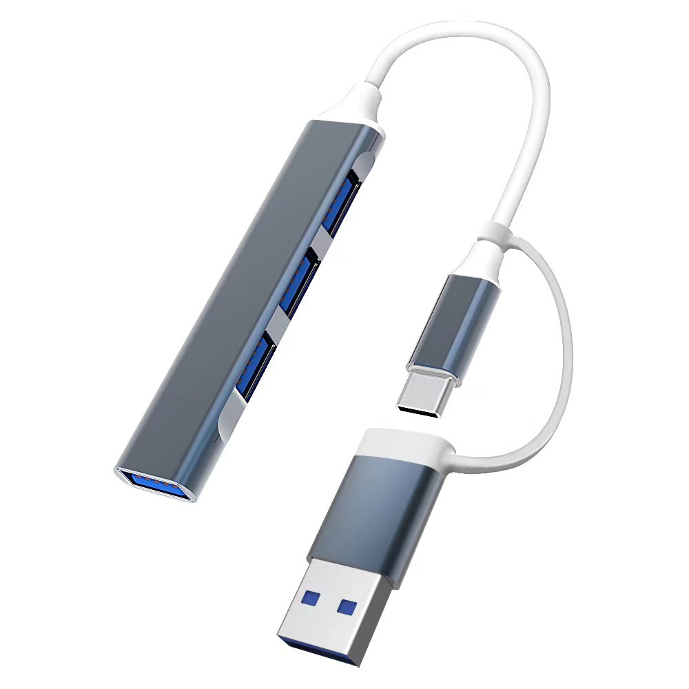 【XMT】USB/Type-C/2in1 To 4 Usb Hub Expander Ultra-Thin Mini Portable 4 ...