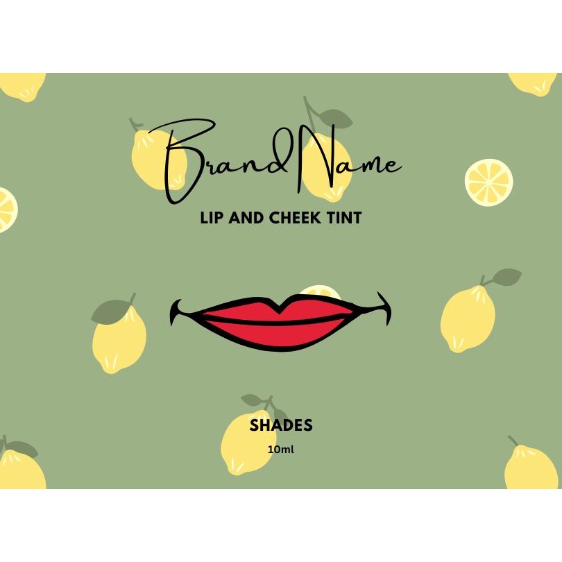 Customized Lip tint Sticker Label 10ml (15pcs) | Shopee Philippines