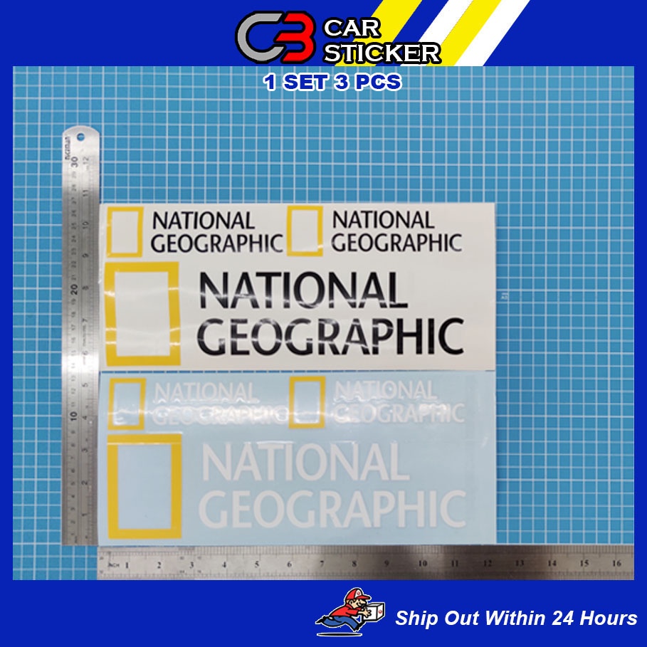 3Pcs National Geographic Offroad 4x4 Car Sticker / 1set 3pcs | Shopee ...