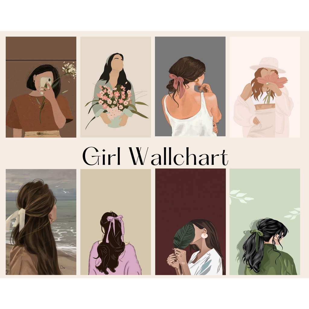 GIRL MINIMALIST/AESTHETIC WALL CHART LAMINATED | Shopee Philippines
