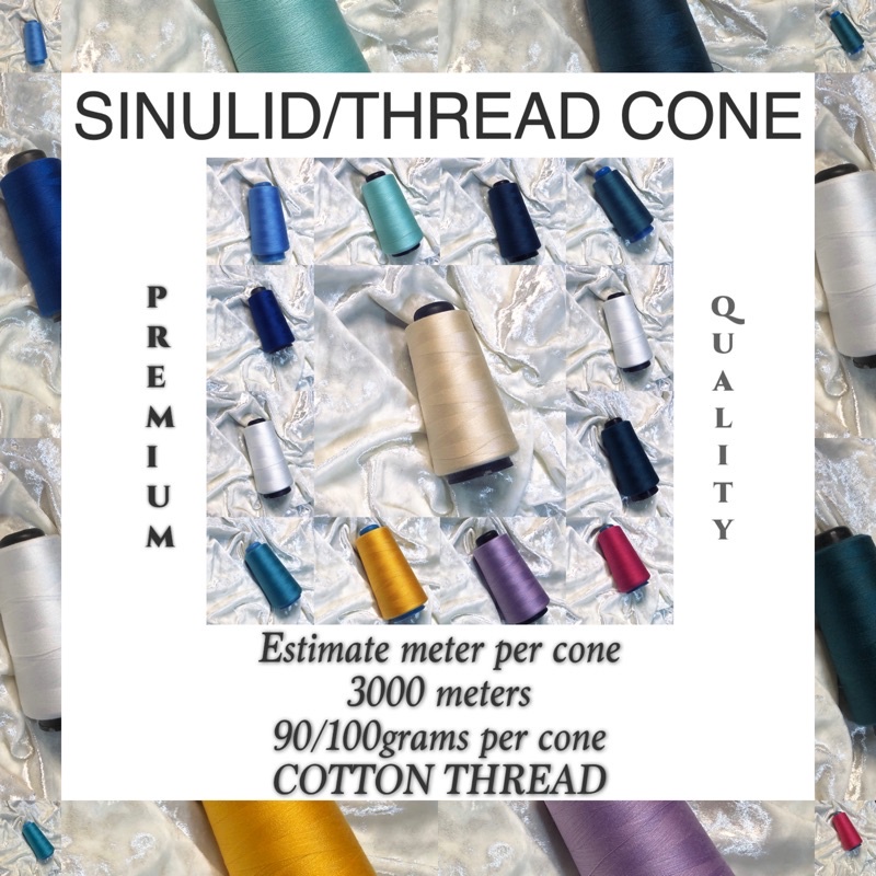 TK120 SINULID / Sewing COTTON THREAD 3000 METERS per cone | Shopee ...