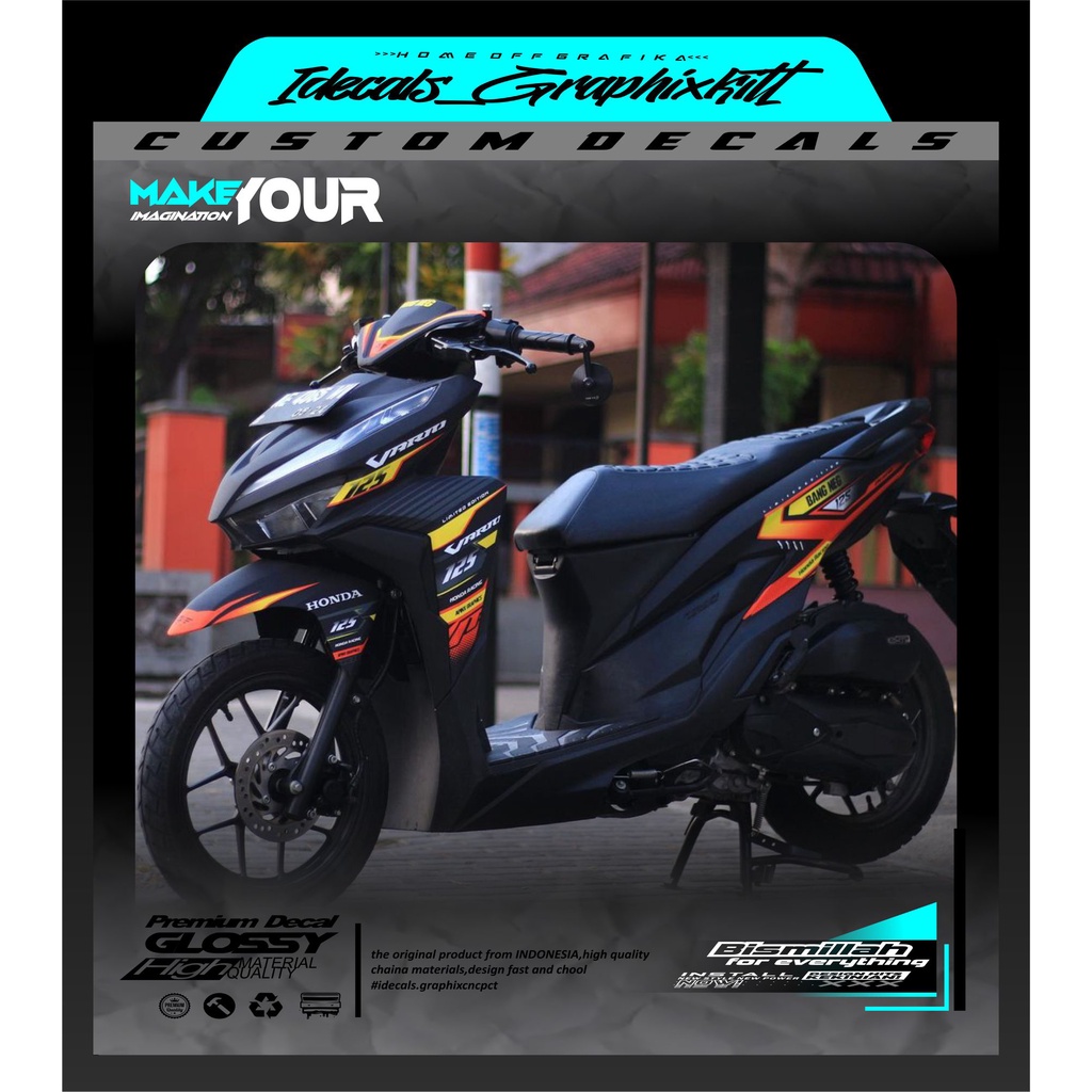 00433 sticker decals fullbody honda vario 150 new Theme sponsor racing ...