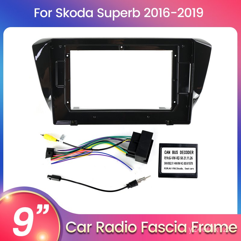navifly Double 2 Din Car Radio Frame for Skoda Superb 2016-2019 Fascia ...