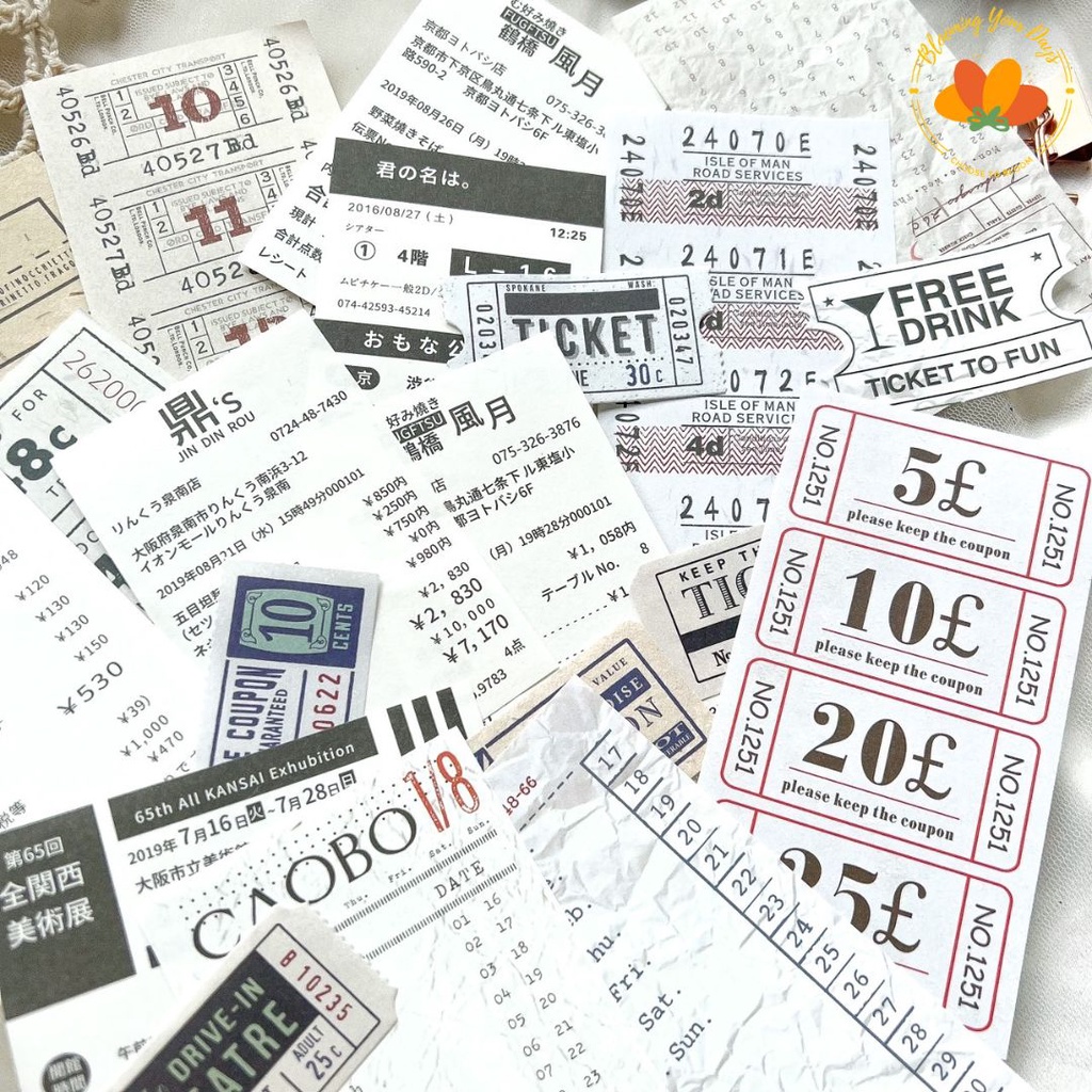 Bloomingyourdays memo ticket vintage deco diy bujo journal diary ...