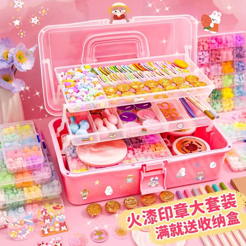 Creative Gooka Set Gift Box Children Cream Glue diy Toy Fire Lacquer ...