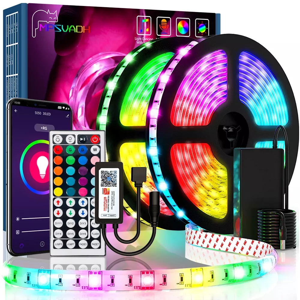 100% Original Lucky 10M LED RGB Strip SMD 3528 Flexible Light | Shopee ...