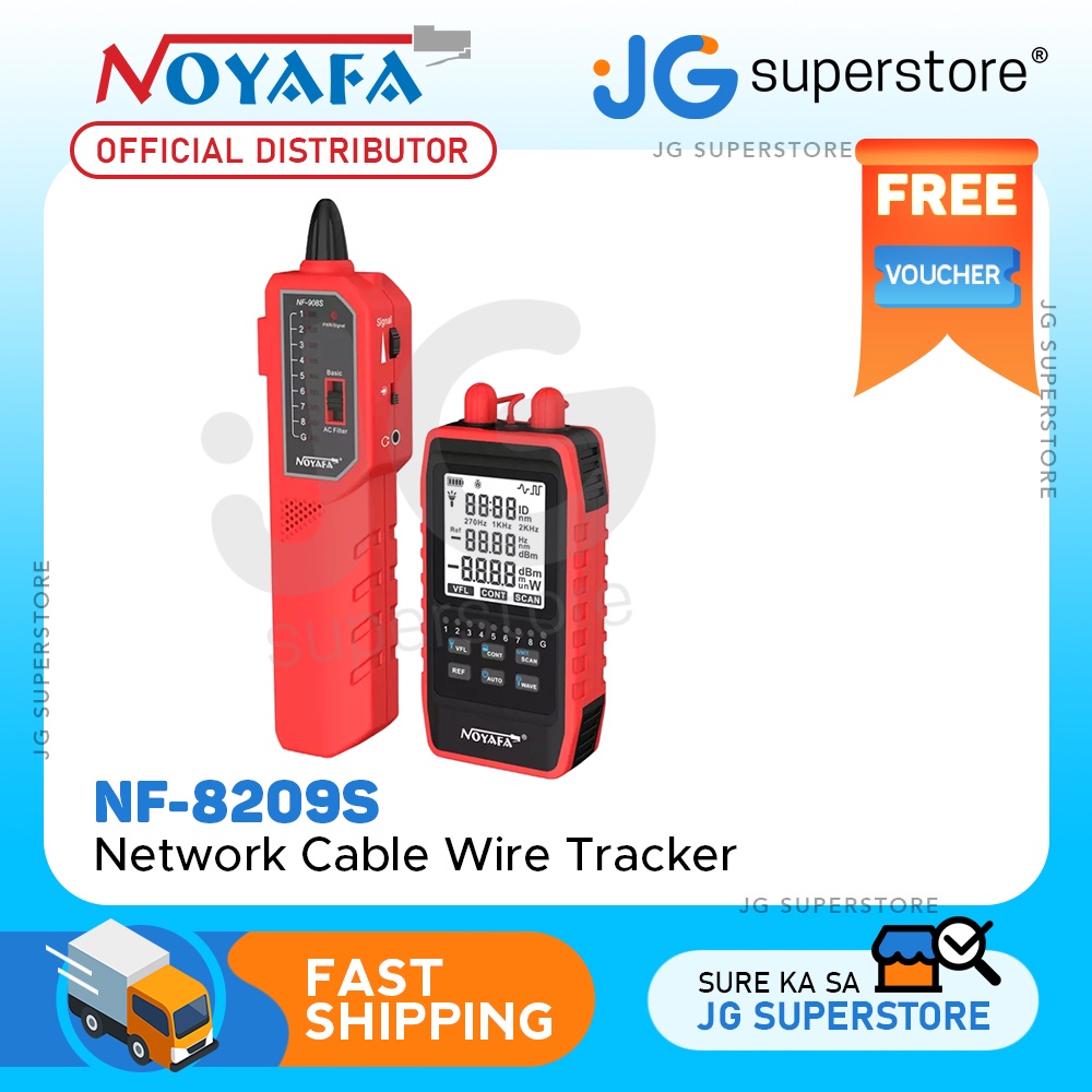 Noyafa NF-908S Mini Optical Cable Power Meter Tester, LED Indicators ...