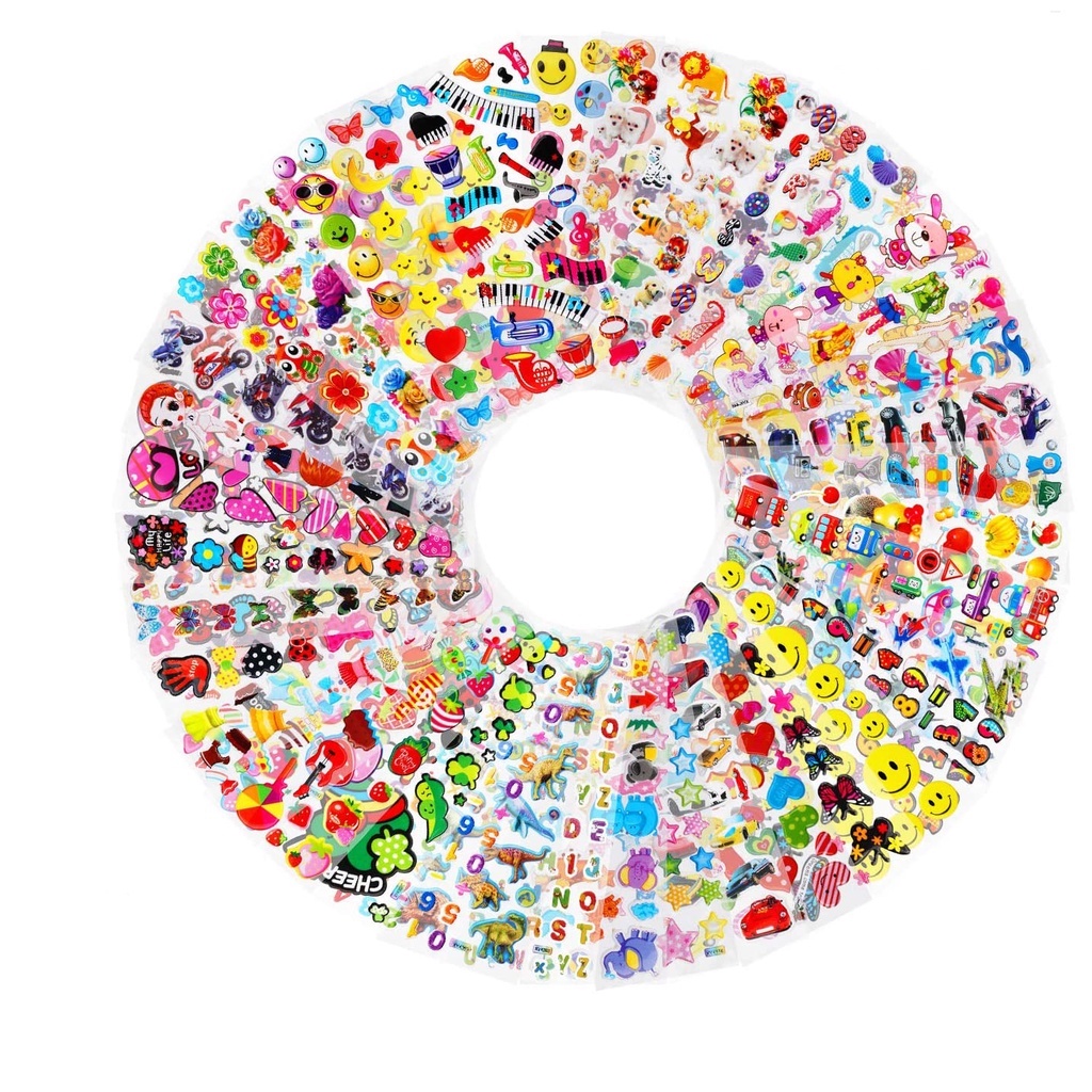 20 pack/STICKERS Vibrant Colors Embossed Graffiti Waterproof Cute ...