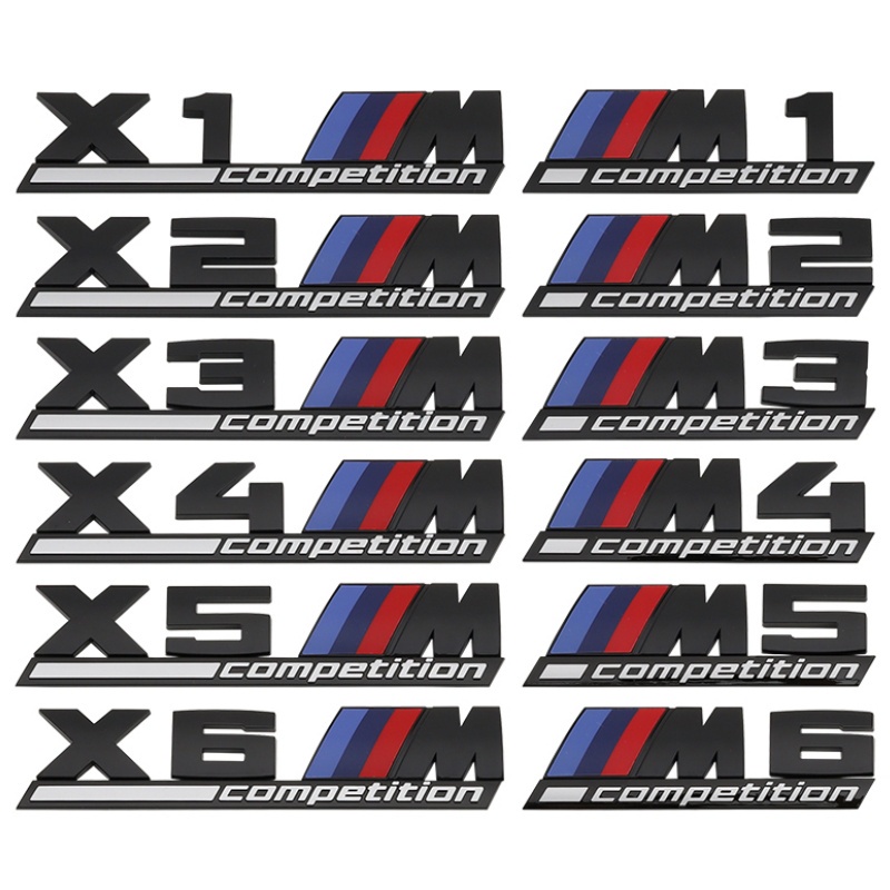 Car Rear Trunk Emblem Badge Body Side Sticker Decals for BMW M Power M1 ...