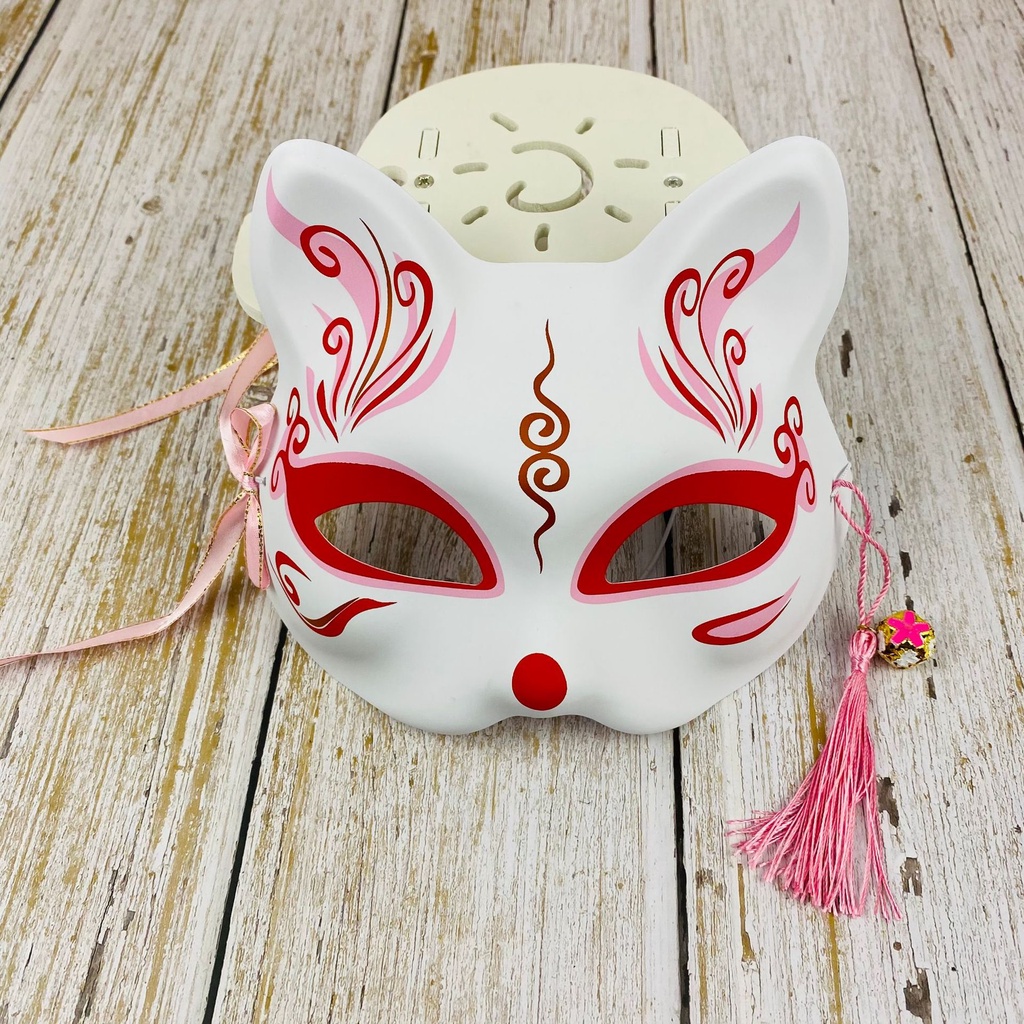 Foxes Mask For Halloween Party, Japanese Cosplay Rave Anime Demon ...