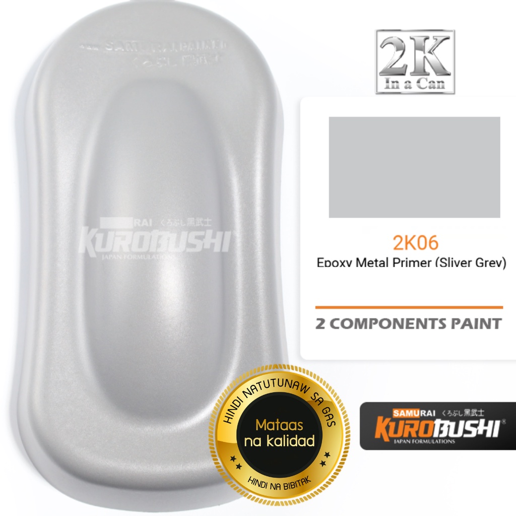 Samurai Paint 2K06 Epoxy Metal Primer (Silver Grey) 400ml | Shopee ...
