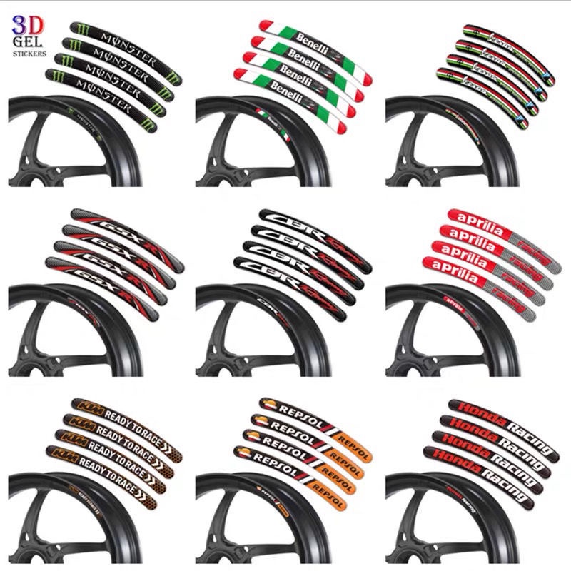 Universal 8pcs Wheel Decal Sticker Motorcycle Car Sticker Suitable for ...