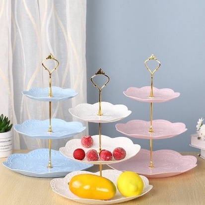 3 tier fruit plate, multi-layer cake stand, Candy Buffet Fruit Holder ...