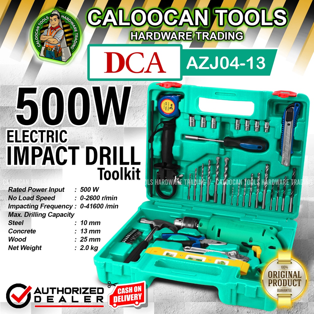 DCA AZJ04-13 500W Electric Impact Drill Tool Kit CALOOCAN TOOLS ...