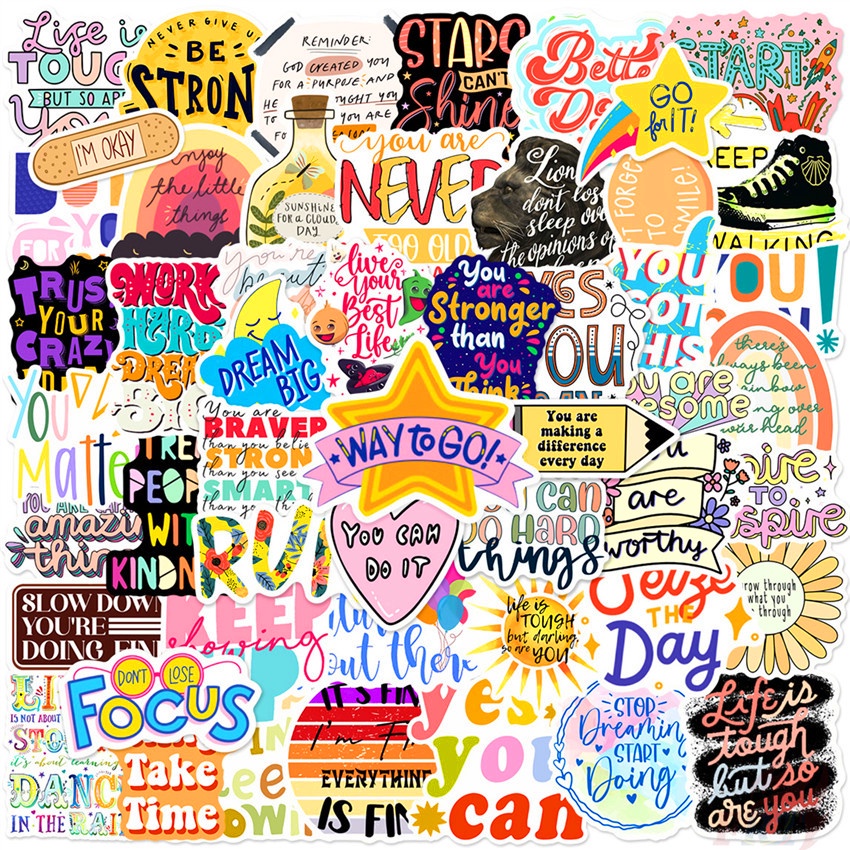 Colorful Funny Slang Series 01 Stickers 50Pcs/Set DIY Fashion ...