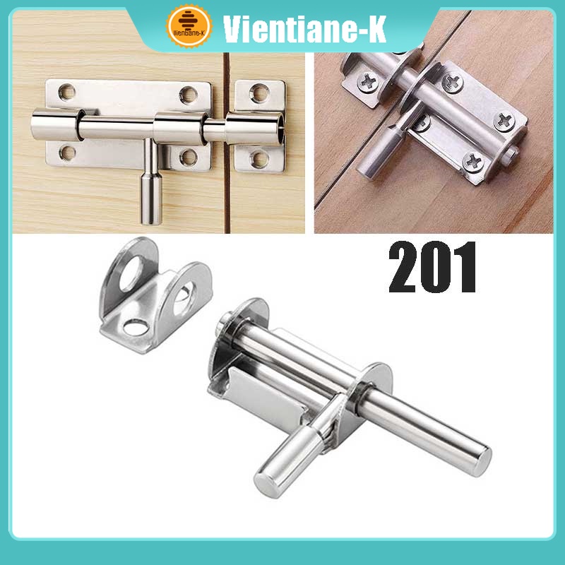 2pcs 2" Inch Stainless Steel Door Slot Latch Thick Door Window Latch ...