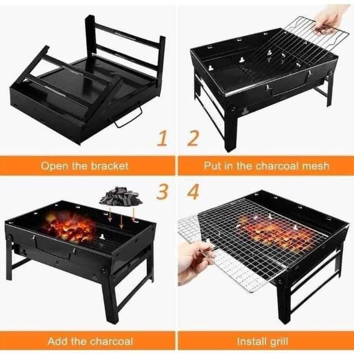 Portable Folding Charcoal BBQ Grill | Shopee Philippines