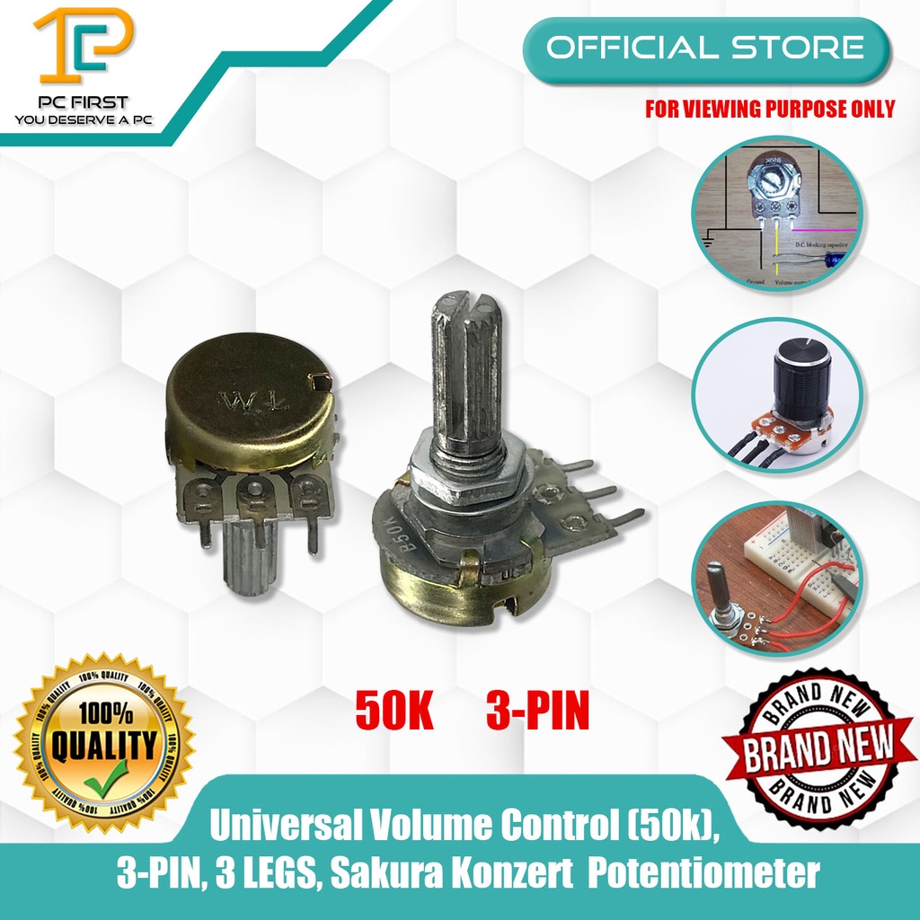Universal Volume Control (50k), 3-PIN, 3 LEGS, Sakura Konzert ...