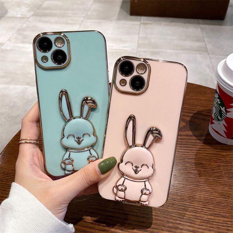 Phone Case iPhone 7P 8P X Xs XR Xs Max Phone Case Cute Rabbit Stand ...