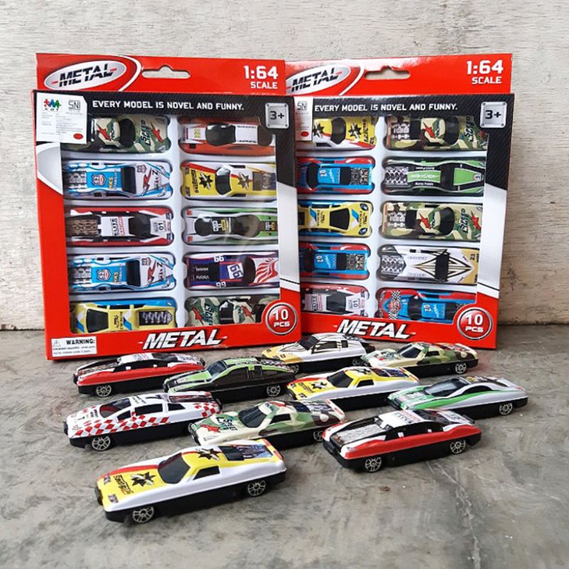 Diecast Set Of 10pcs Racing Sedan Cars - Miniature Car Collection Of ...
