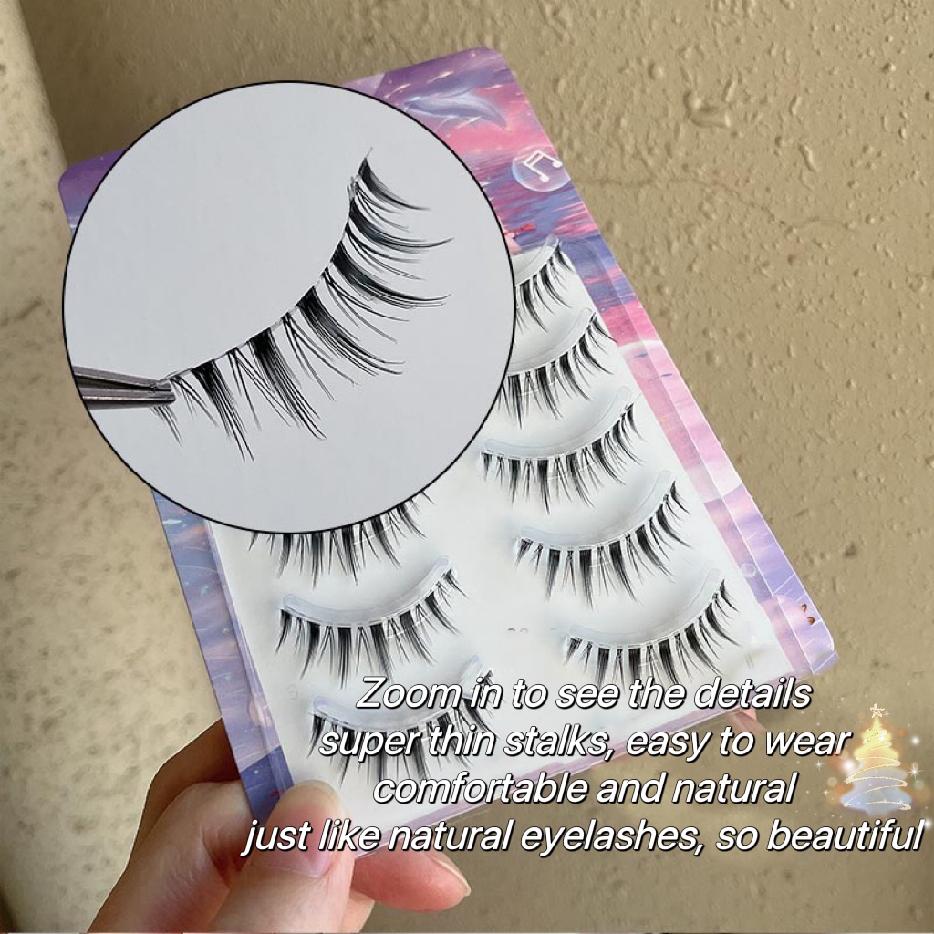 5 Pairs NEW Fox Eyes Eyelashes Faiccia 3D Soft Eyelashes Transparent ...