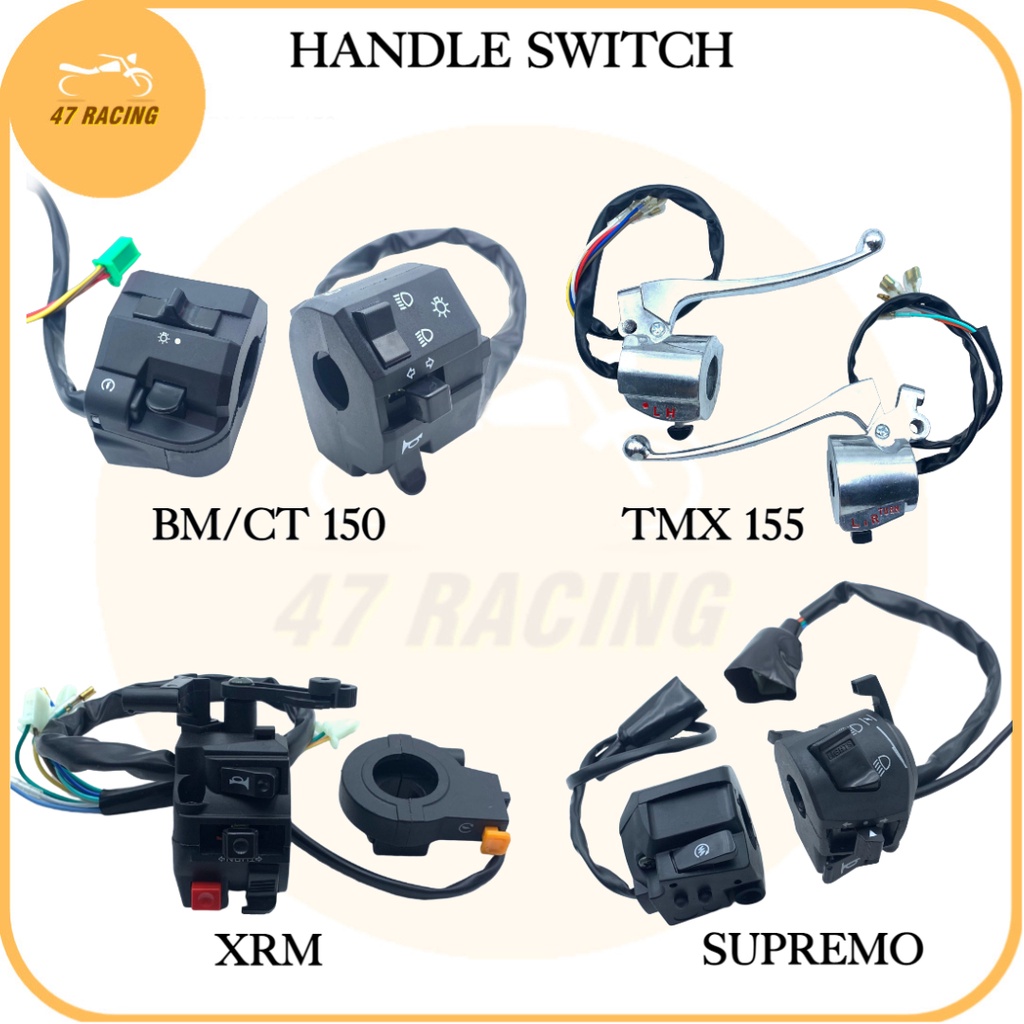 47Racing Motorcycle Handle Switch For TMX155/CT150/XRM/SUPREMO | Shopee ...