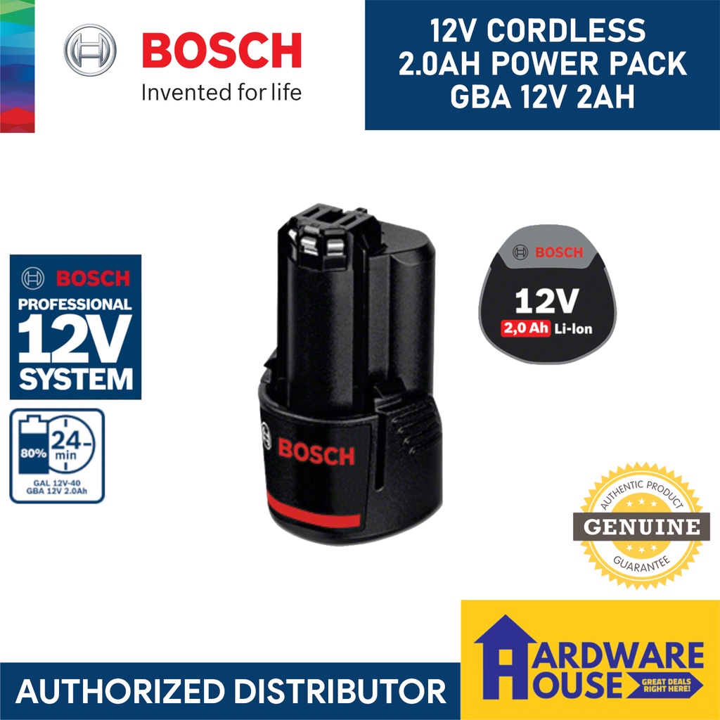 ORIGINAL Bosch 12V GBA 2.0Ah Battery Lithium Ion Pack for Cordless ...
