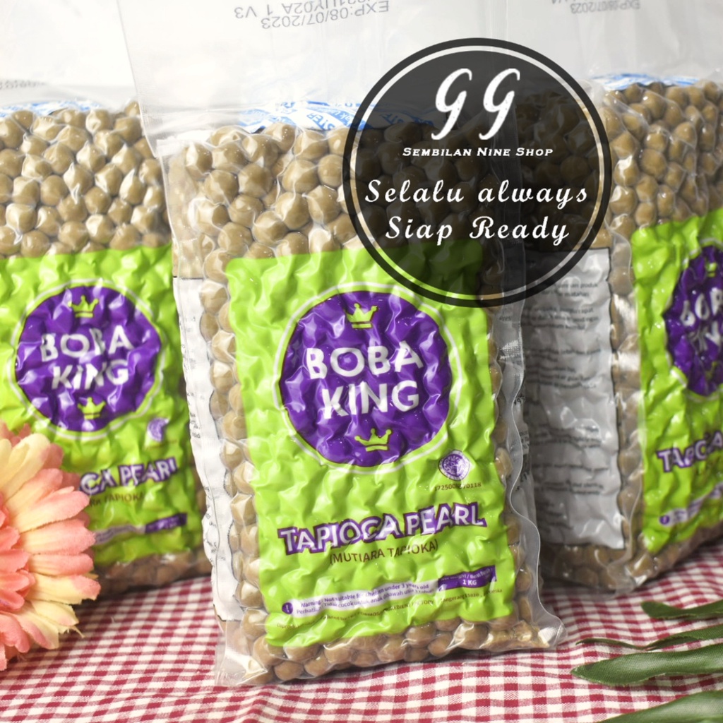 BOBA KING Tapioca Pearl ORIGINAL 1 KG Bubble Mutiara Tapioca Pearls ...