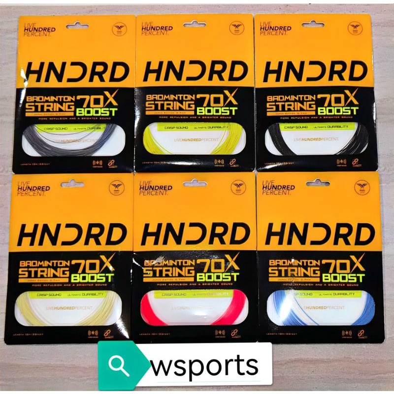 Hundred HNDRD 70 X 70X BOOST Original Badminton Strings | Shopee ...