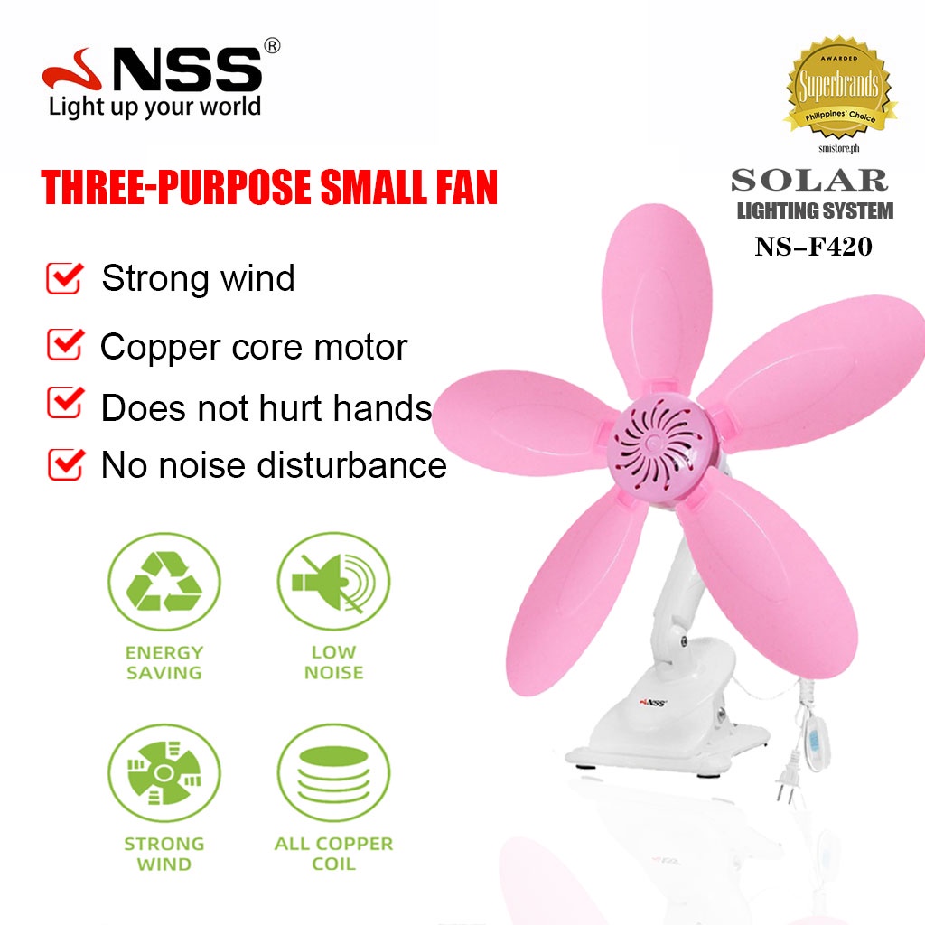 NSS Portable Clip fan 5 Blades blends Durable Clip fan for home office ...