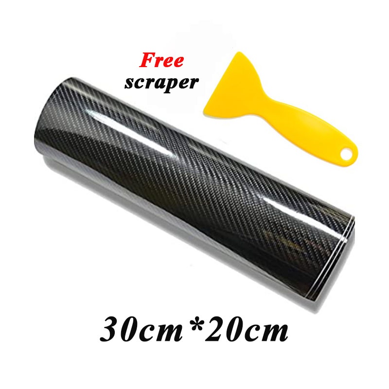 7D Car Carbon Fiber Sticker Waterproof Glossy Vinyl Roll Motorcycle ...