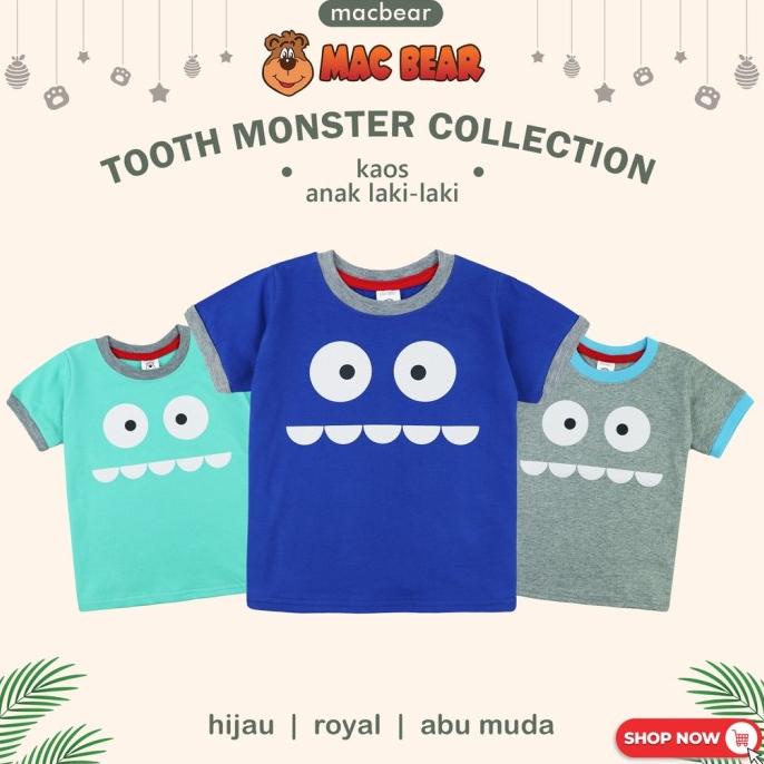 Macbear Boys' Clothes Monster Collection Tooth Monster Children's T ...