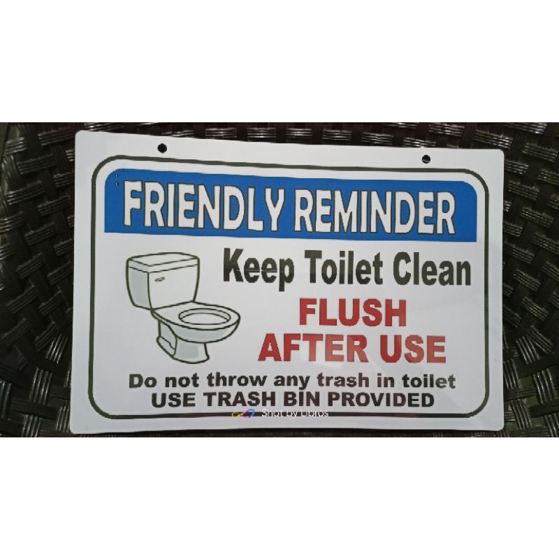 Keep Toilet Clean Flush After Use Signage A4 Size PVC (Hard Plastic ...