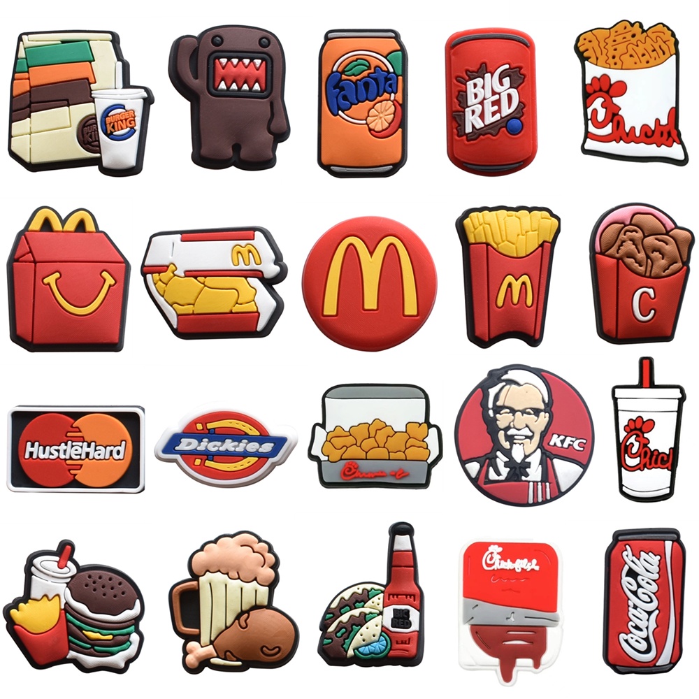 Cartoon Hamburger Food Jibbits for Kids Mcdonalds Fries Jibits Croc ...