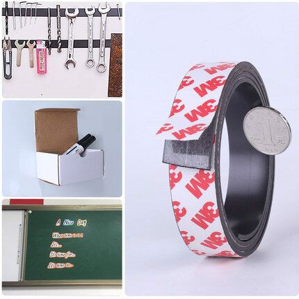 1Meter Ferrite Magnet with 3M Adhesive Tape 25mm, 10mm, 12mm,A4, 4R ...