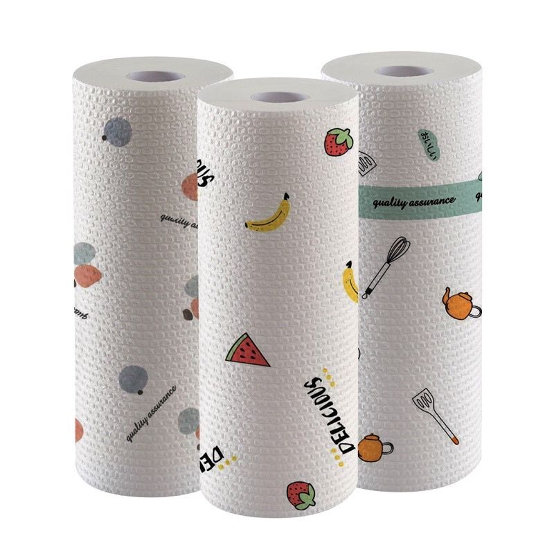 A&J 50 PULLS/ROLL KITCHEN WASHABLE OIL ABSORBENT DISPOSABLE DISH TOWELS ...