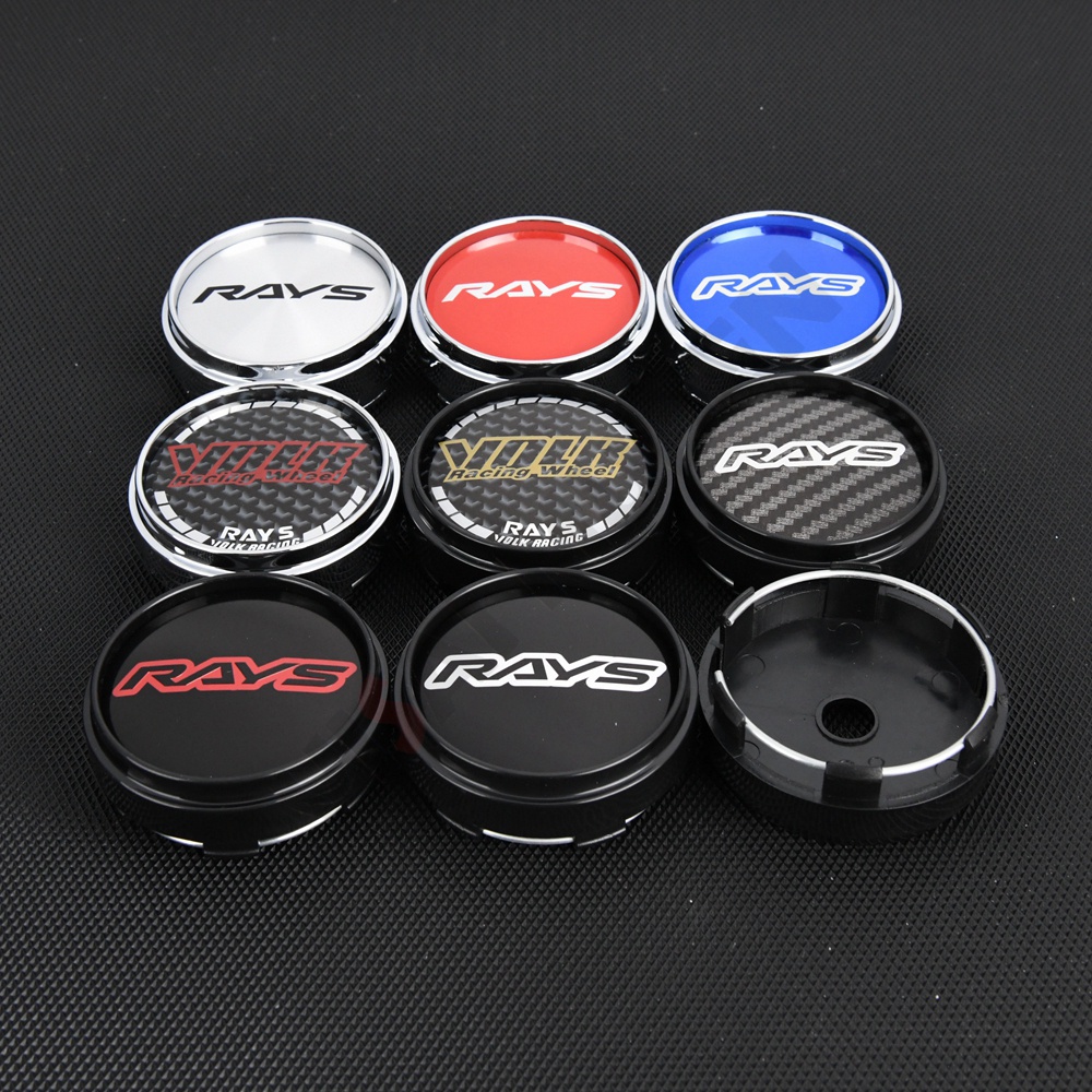 4PCS Sport Rim Cap 62MM Clip Diameter Center Cap RAYS VOLK Racing Logo ...